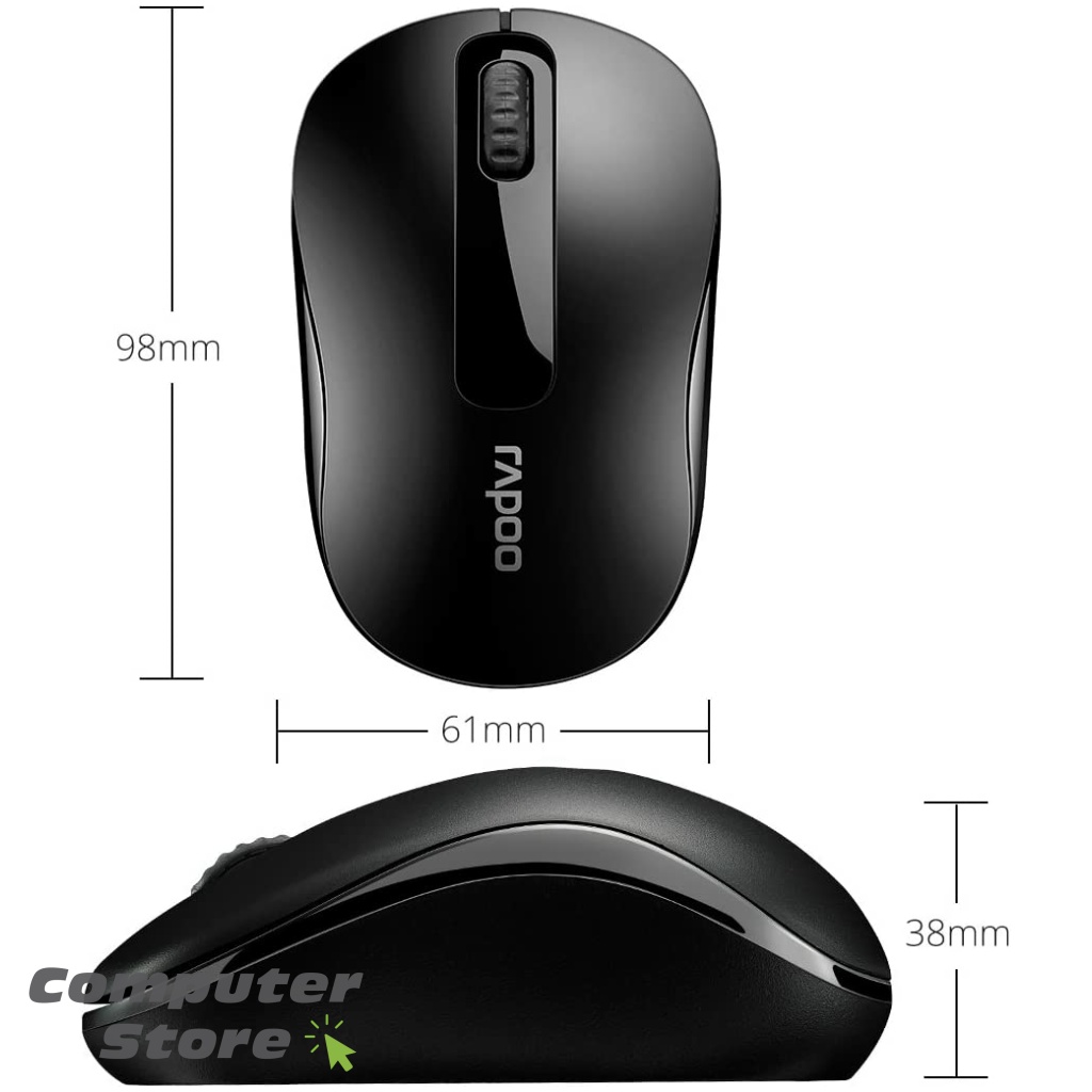 Rapoo Wireless Optical Mouse M10 - BLACK - Computer Store Uganda Limited