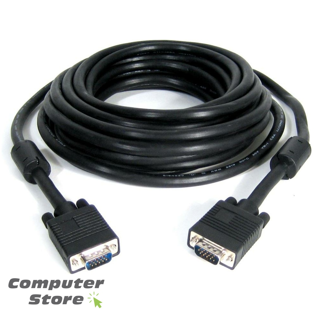 30m VGA to VGA Cable (Black) - Computer Store Uganda Limited